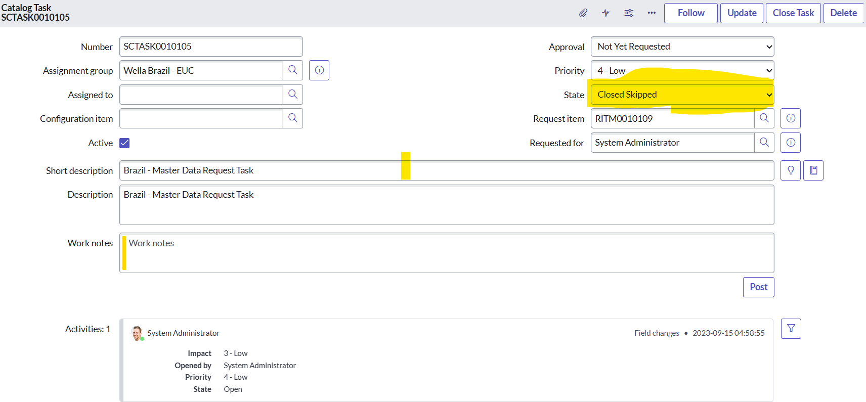 What is the meaning of Closed Skipped option in Ca... - ServiceNow Community